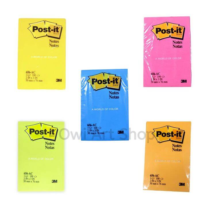 Post It Notes 656-AC 50x76mm - Sticky Notes 3M 100 Lembar | Lazada ...