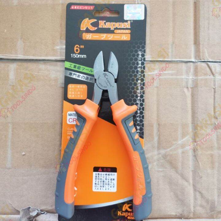 tang potong 6" KAPUSI JAPAN TECH diagonal plier tang potong 6 inch ...