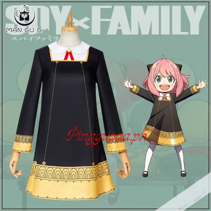Mangu Anya Forger Cosplay Dress and Headwear SPY×FAMILY Costume ...