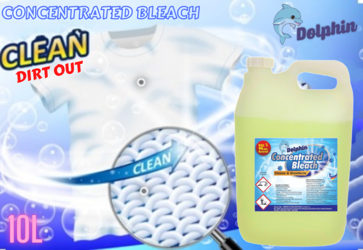 DOLPHIN Concentrated Bleach / Clorox - Cecair Peluntur - 漂白水 10 Liter ...