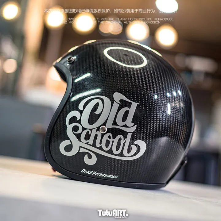 OLD SCHOOL American Style Retro Text Sticker Motorcycle Fuel Tank ...