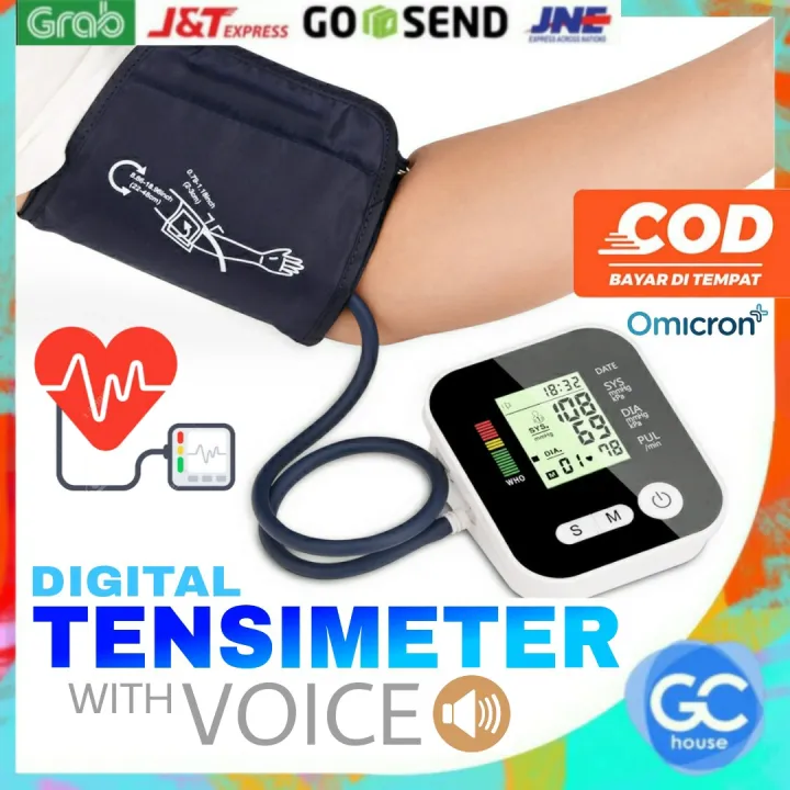TENSIMETER DIGITAL Alat Cek Tensi Tekanan Darah Pengukur Otomatis Blood ...