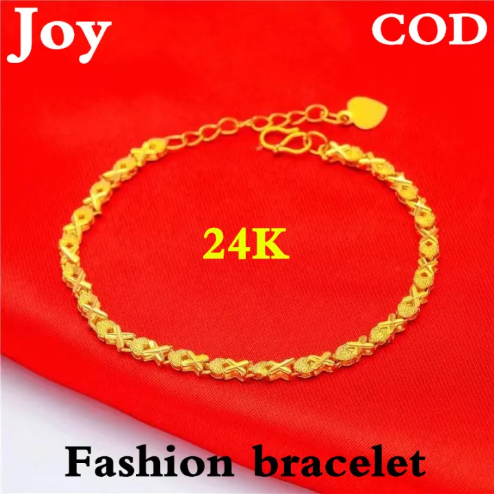 Original 24K gold Clover pulseras alahas ng kababaihan Pulseras ...