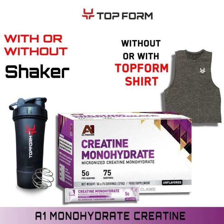 A1 Protein Micronized Creatine Monohydrate 75 servings 375g Creatine ...