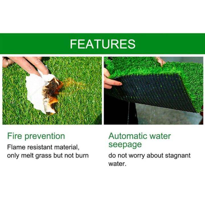 50100cm Artificial Grass Car Green Fake Synthetic Mat Lawn Landscape ...