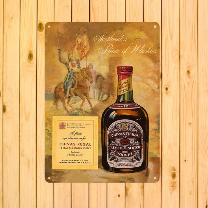 Vintage Chivas Regal Scotch Whiskey Ad Reproduction Metal Tin Sign ...