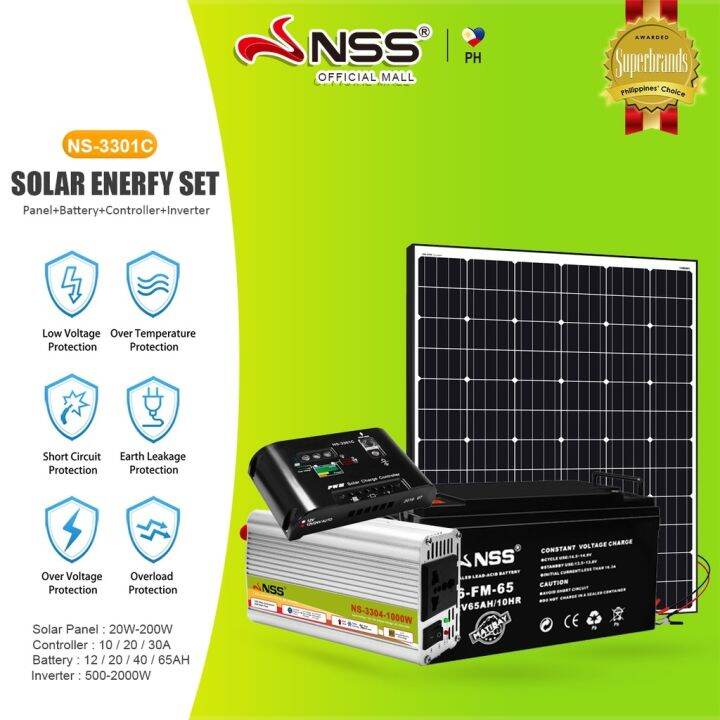 【Special Sale】 Nss 4 in 1 Solar Panel Set Solar inverter Controller ...