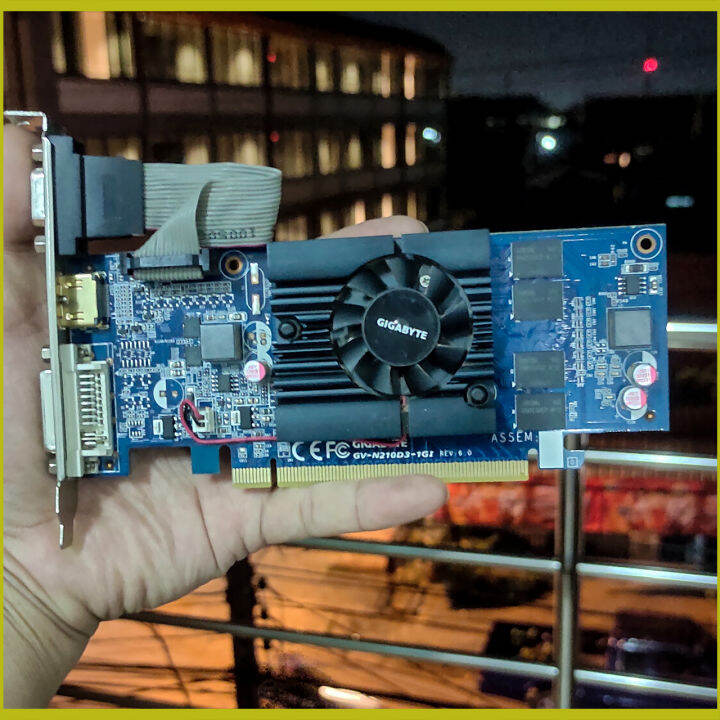 การ์ดจอ GIGABYTE GV-N210D3-1GI NVIDIA GeForce 210, 1GB RAM, GDDR3, 64 bit | Lazada.co.th