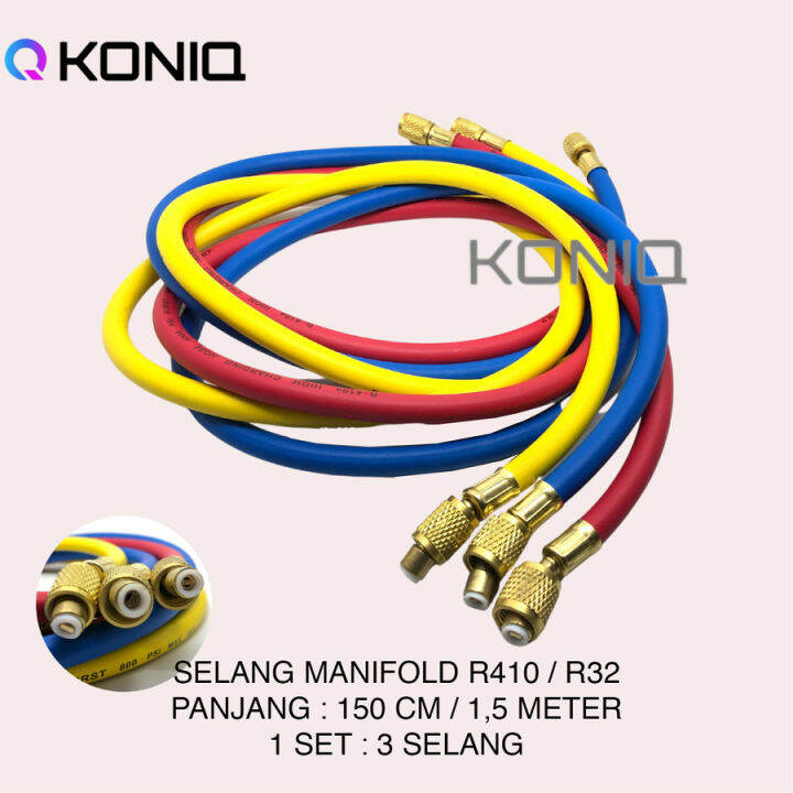 SELANG MANIFOLD R410 / R32 - 1,5 METER / 150 CM / 1 SET : 3 PCS | Lazada Indonesia