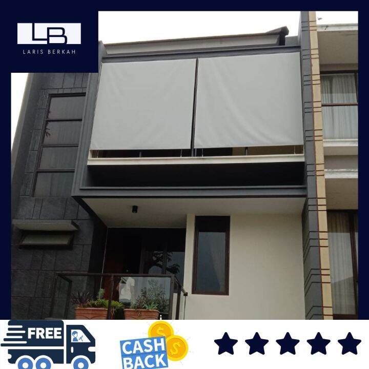 Suntex blind tirai outdoor tampias anti hujan dan sinar uv | Lazada ...