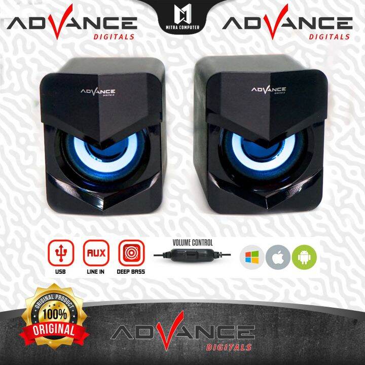 ADVANCE Multimedia Speaker Laptop Speaker CLS-101 Super Bass 2.0 ...