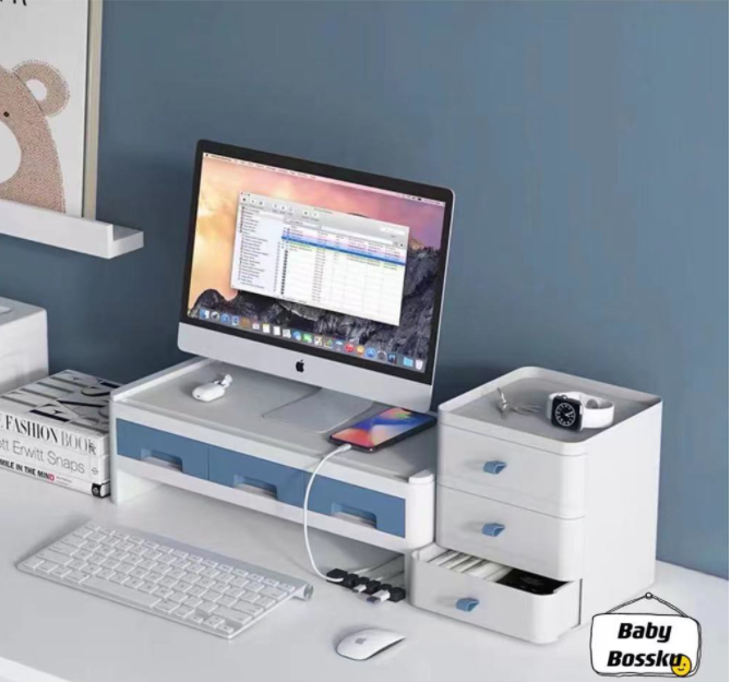 IKEA QUALITY - Computer Monitor Notebook /Laptop TV Stand Riser With 3 ...