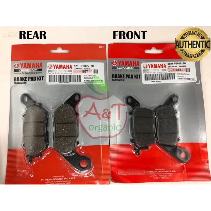 Nmax set Best Buy - Genuine Yamaha Brake pad front & rear for NMAX v1 ...