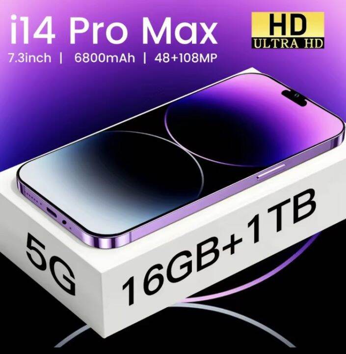 2023Brand New i14 pro max Original Cellphone 16GB+512GB 7.5Inch 5G ...