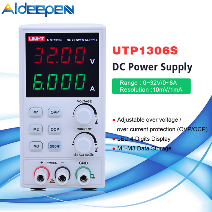 UNI-T UTP1306S Regulated Switch DC Power Supply Adjustable 32V 6A Single Channel 4Bits 220V ...