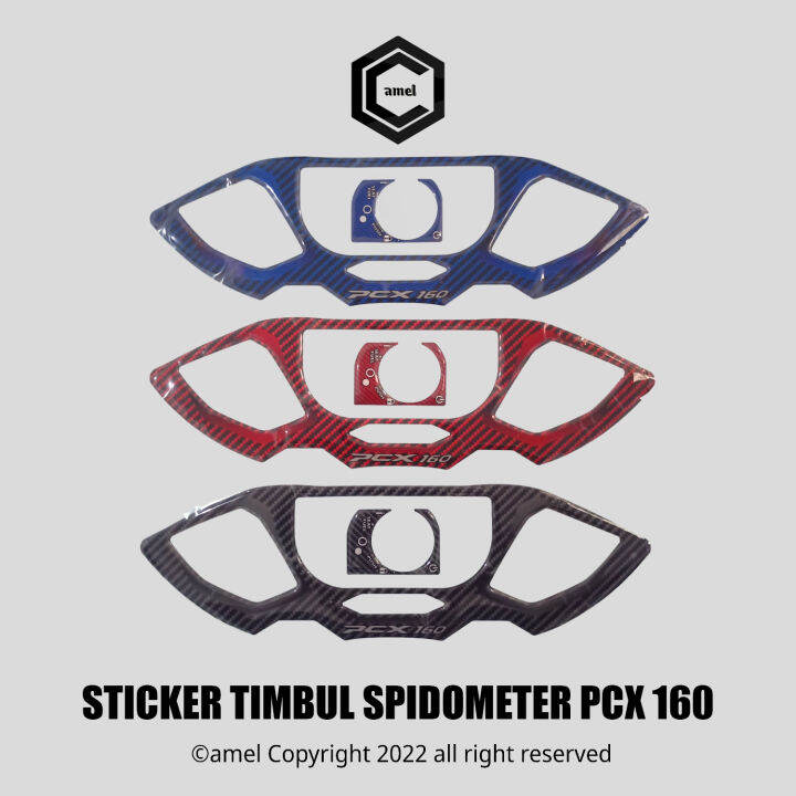 STICKER STIKER EMBLEM COVER ANTI GORES SPIDO SPEEDOMETER PCX 160 ...