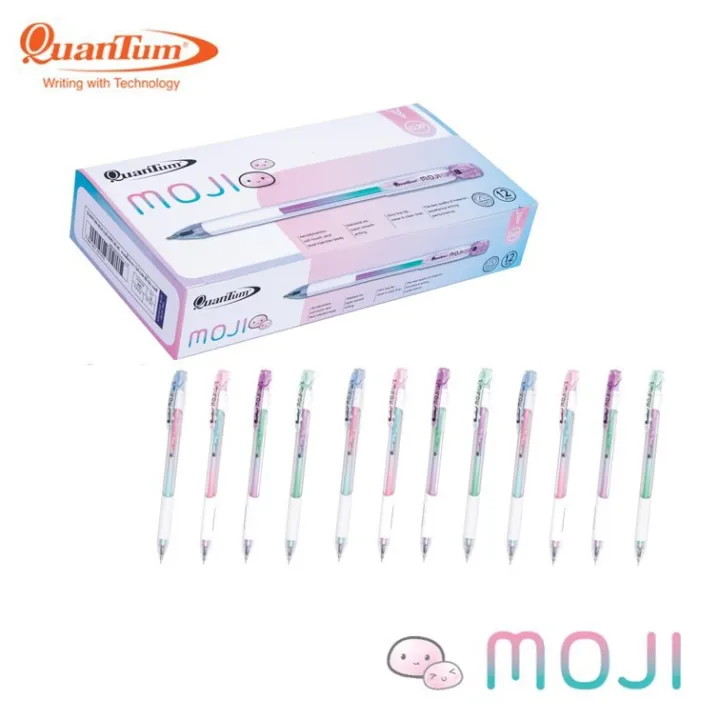 (12 ด้าม) ปากกา Quantum Moji ควอนตั้ม รุ่น โมจิ 0.29 (กล่อง 12 ด้าม) | Lazada.co.th