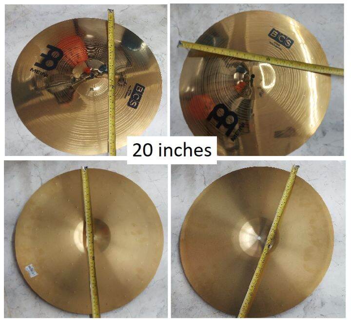 3 CYMBALS SET MEINL Cymbals BCS Traditional Brass 20 Inch Ride 16 Inch ...