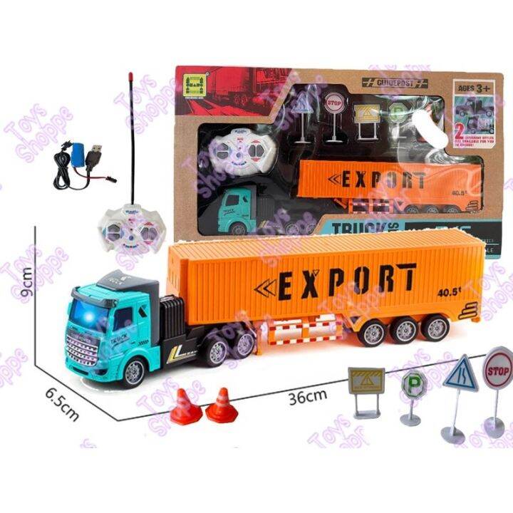 Remote Control Cargo Container Oil Tank Truck with Light RC Lorry 4 ...