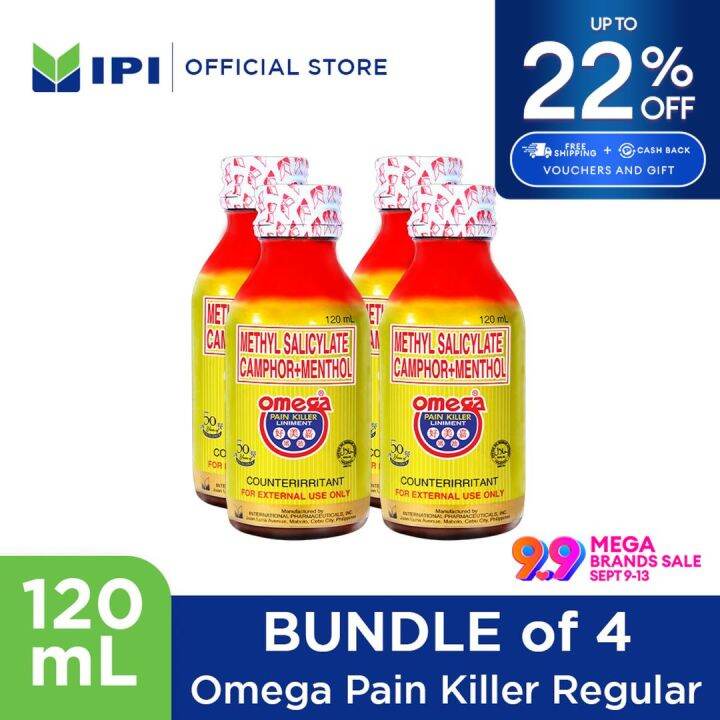 Omega Pain Killer Regular 120mL [Bundle of 4] | Lazada PH