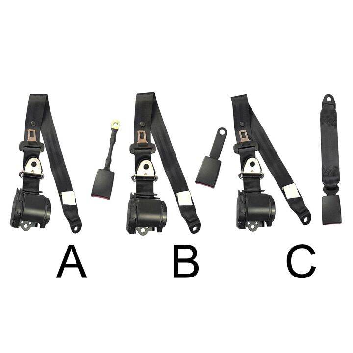 Universal 3 Point Car Seat Belt Adjustable Lap Buses Seatbelt Harness ...