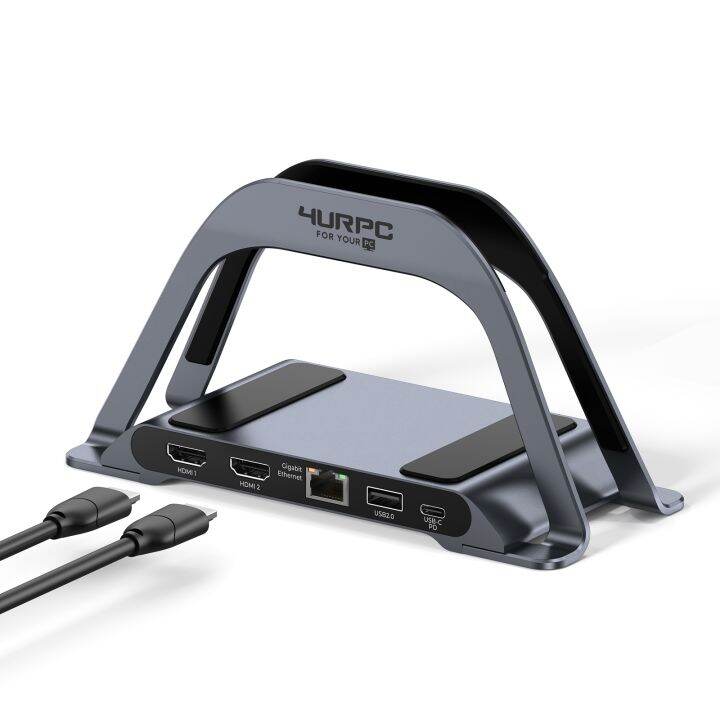 Donfi USB C Docking Station with Vertical Stand Extend 2 Monitor 100W ...