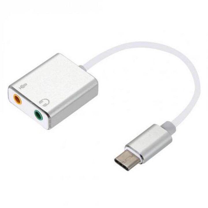 Type C Splitter Audio Microphone Port Headphone Stereo With 3.5mm ...