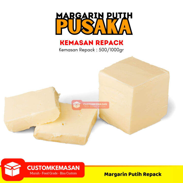 Pusaka Margarin Putih Repack 500/1000gr / Margarin Putih / Mentega ...