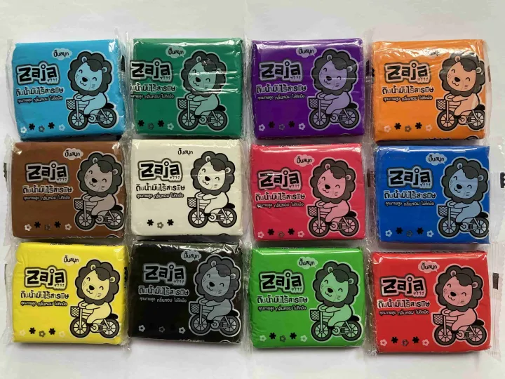 ดินน้ำมัน ดินน้ำมันเด็กเล่น Zaja ดินน้ำมันไร้สารพิษ Non Toxic Clay 100 ...