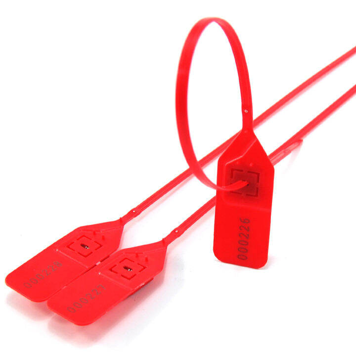 100pcs Pull Tite Zip-Ties Plastic Security Seals Numbered Anti-Tamper ...
