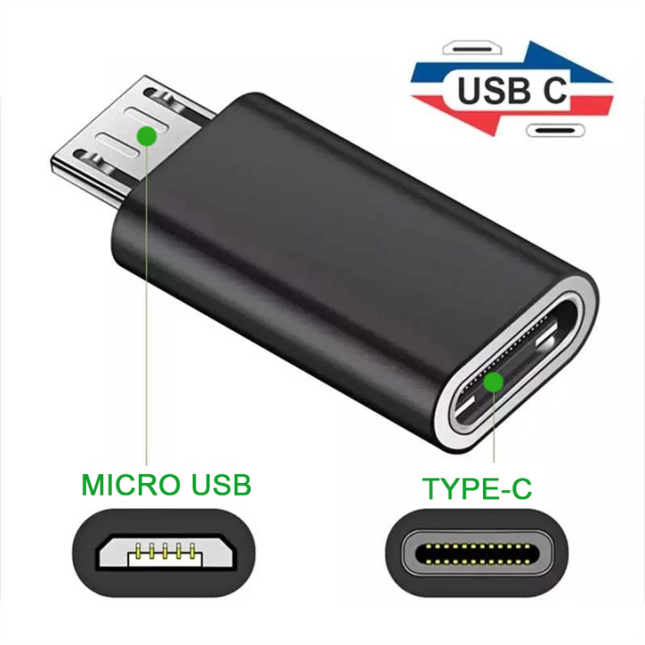 3ชิ้น USB ชนิด C ตัวเมียเป็น Micro USB USB ตัวผู้ตัวเชื่อมอะแดปเตอร์ ...