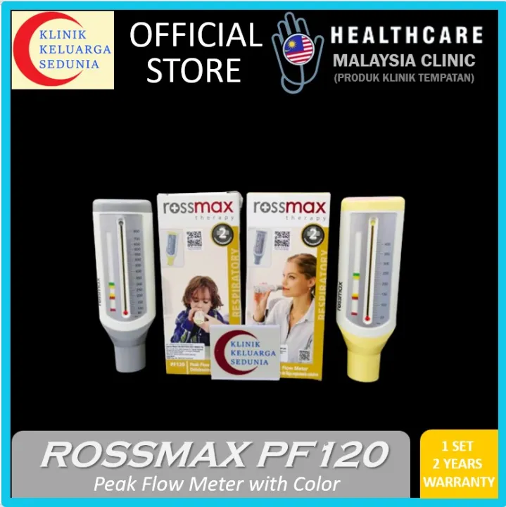 Rossmax PF120 Adult/Child Peak Flow Meter with Color–Coded Indicators ...