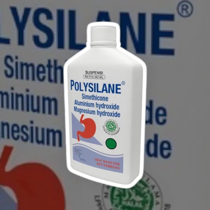 Polysilane Cair 180 ml / Polysilane Sirup Cair Obat Maag / Gerd ...