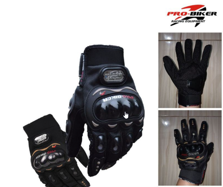 Pro Biker Full Finger Motorcycle Gloves - LARGE | Lazada PH