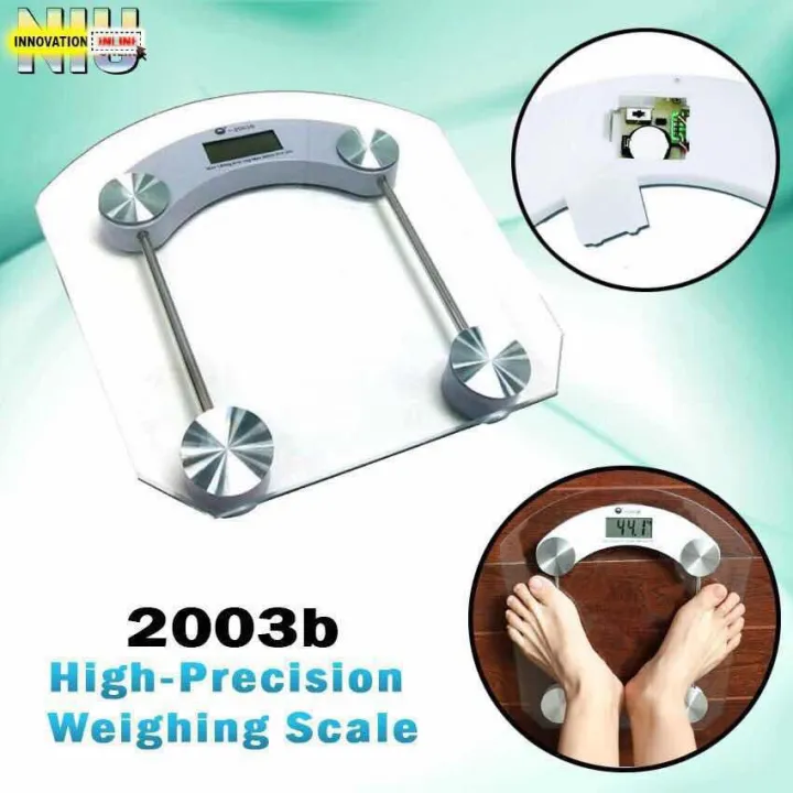 Digital Tempered Glass Personal Human Weighing Scale Square Type | Lazada PH