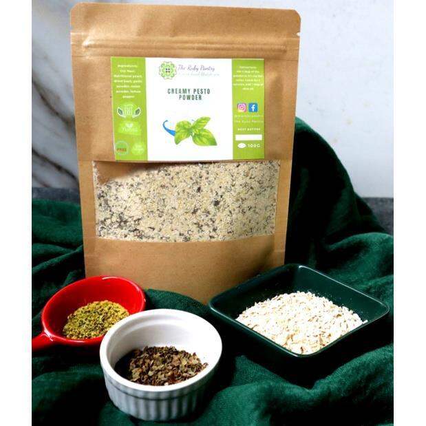 The Ruby Pantry Vegan Creamy Pesto Pasta Sauce Powder (Plant-based ...