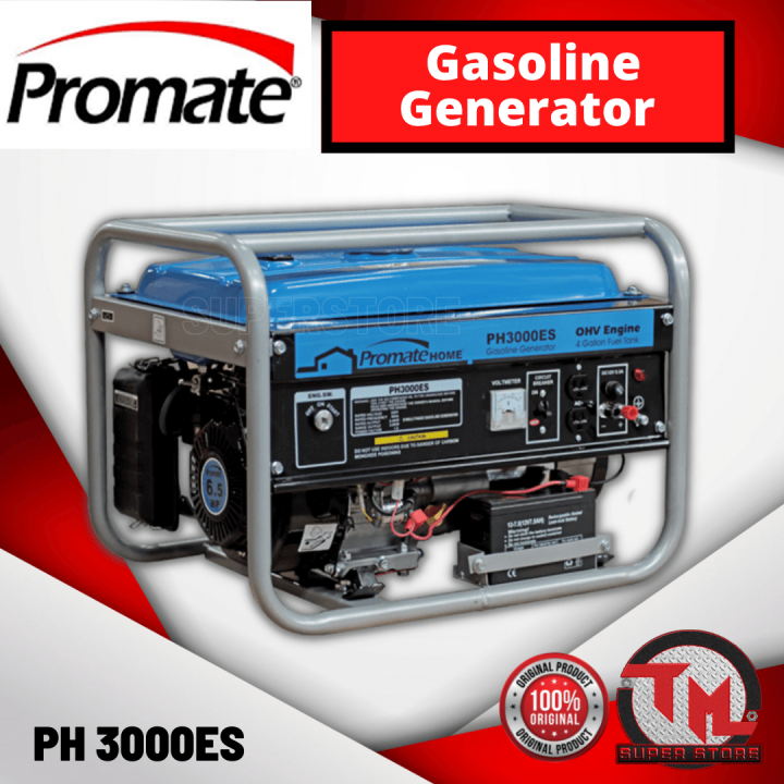 PROMATE Electric Start Gasoline Generator 6.5HP PH3000ES • Tm ss ...