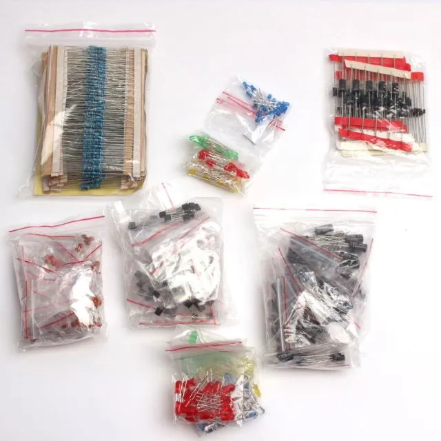 Electronic components kit led diodes Resistor set Electrolytic ...