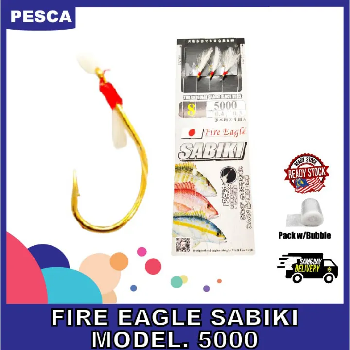PESCA - Fire Eagle Sabiki Hook (Model No.5000) Size 22, 20, 16, 14, 8 ...