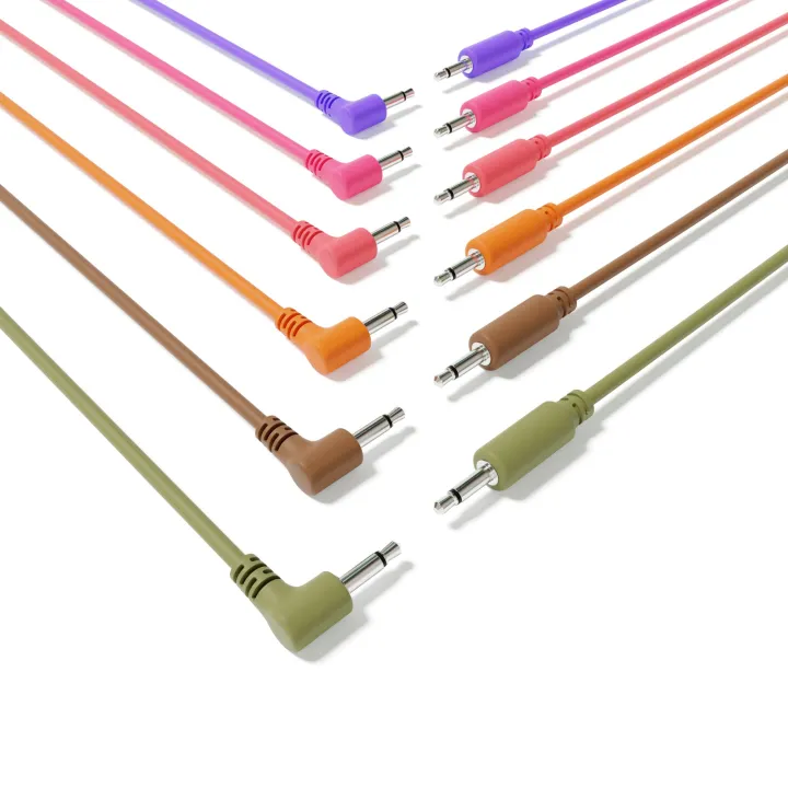 ExcelValley - 6B-Pack Hybrid Mono Modular Patch Cables TS 3.5mm 1/8inch ...