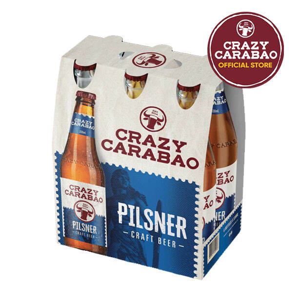 Crazy Carabao Pilsner Premium Craft Beer 330ml 6 Pack Bottle CC-P-06 ...