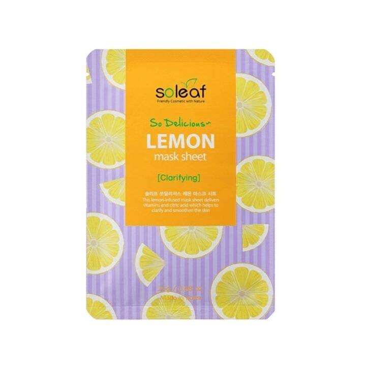 SOLEAF So Delicious Lemon Mask Sheet 1 Sheet 25g | Lazada PH