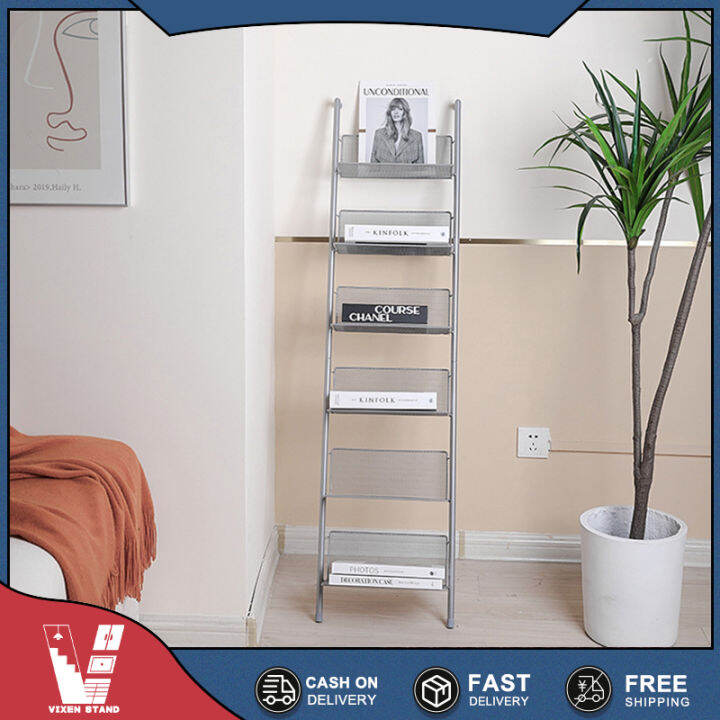 Newspaper rack studio shooting display magazine storage floor bookshelf ...