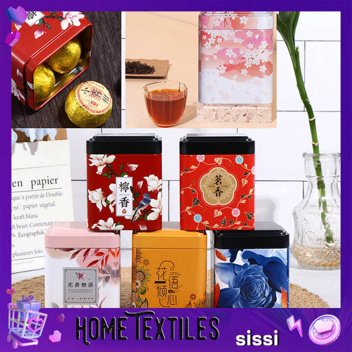 Sissi Tea Sealed Box Kitchen Storage Container Jar Tin Square Can Candy ...