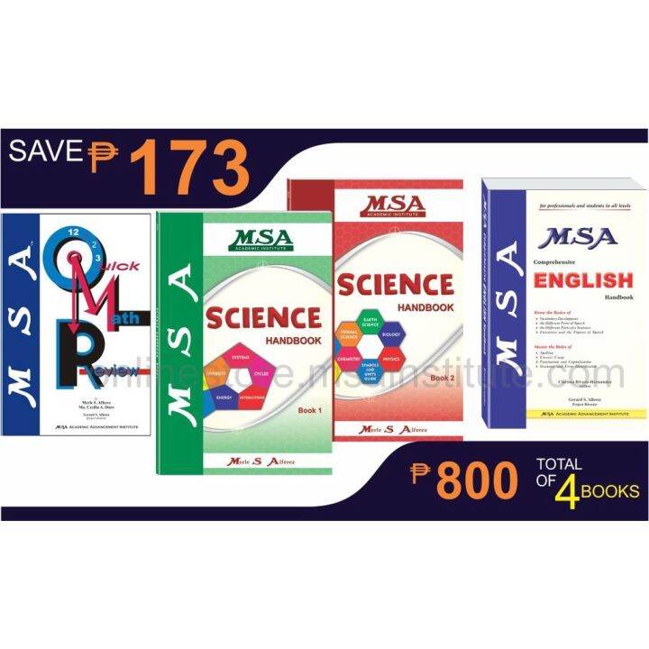 oahxn MSA Math Science English Books Set (Authentic / Brand New ...