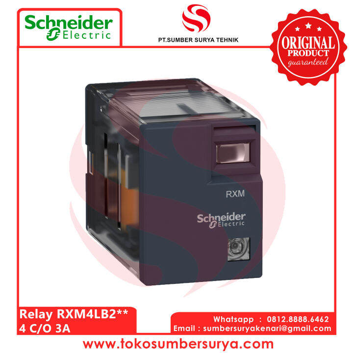 Relay RXM4LB2P7 3A 230 V AC Saklar Listrik ON OFF SNI Asli Ori Schneider | Lazada Indonesia