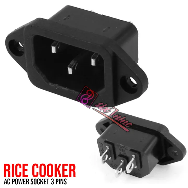 Rice Cooker AC Power Socket 3 Pins Heavy Duty | Lazada PH