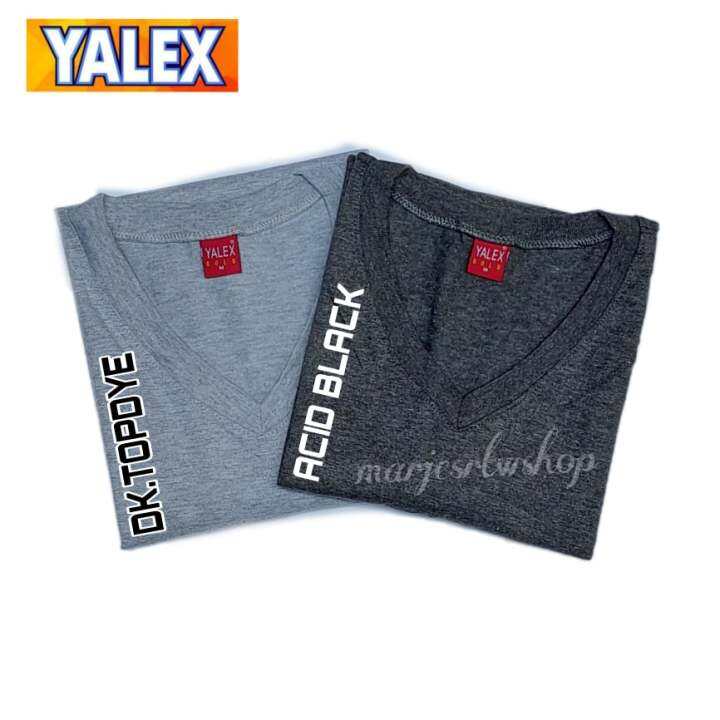 T-Shirt for Mens V-neck YALEX Dk Topdye, Acid Black | Lazada PH
