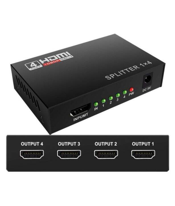 4in1 HDMI Splitter 1X4 HDMI Splitter Repeater Distributor HD Full 1080P ...