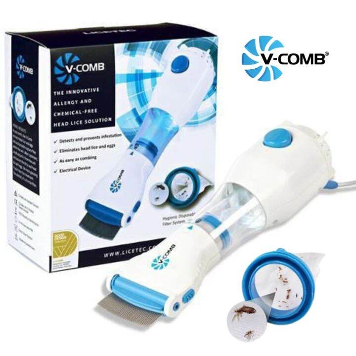 V - Comb, Head Lice Remover, Original Lice Solution: Electric Vacuum ...